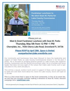 Meet & Greet Luncheon to Re-elect Sean Parks | Republican Liberty ...