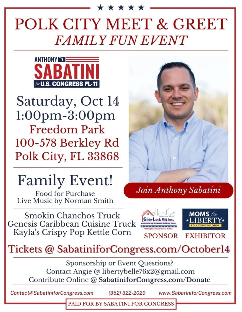 Polk City Meet & Greet Family Fun Event | Republican Liberty Caucus of ...
